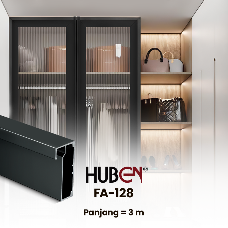 Huben Profil Aluminium FA-128 SS - KAYA MATERIAL