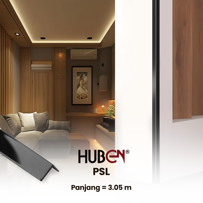 Huben Plat Strip SS Model L – PSL Black Mirror 20 x 20 mm - KAYA MATERIAL